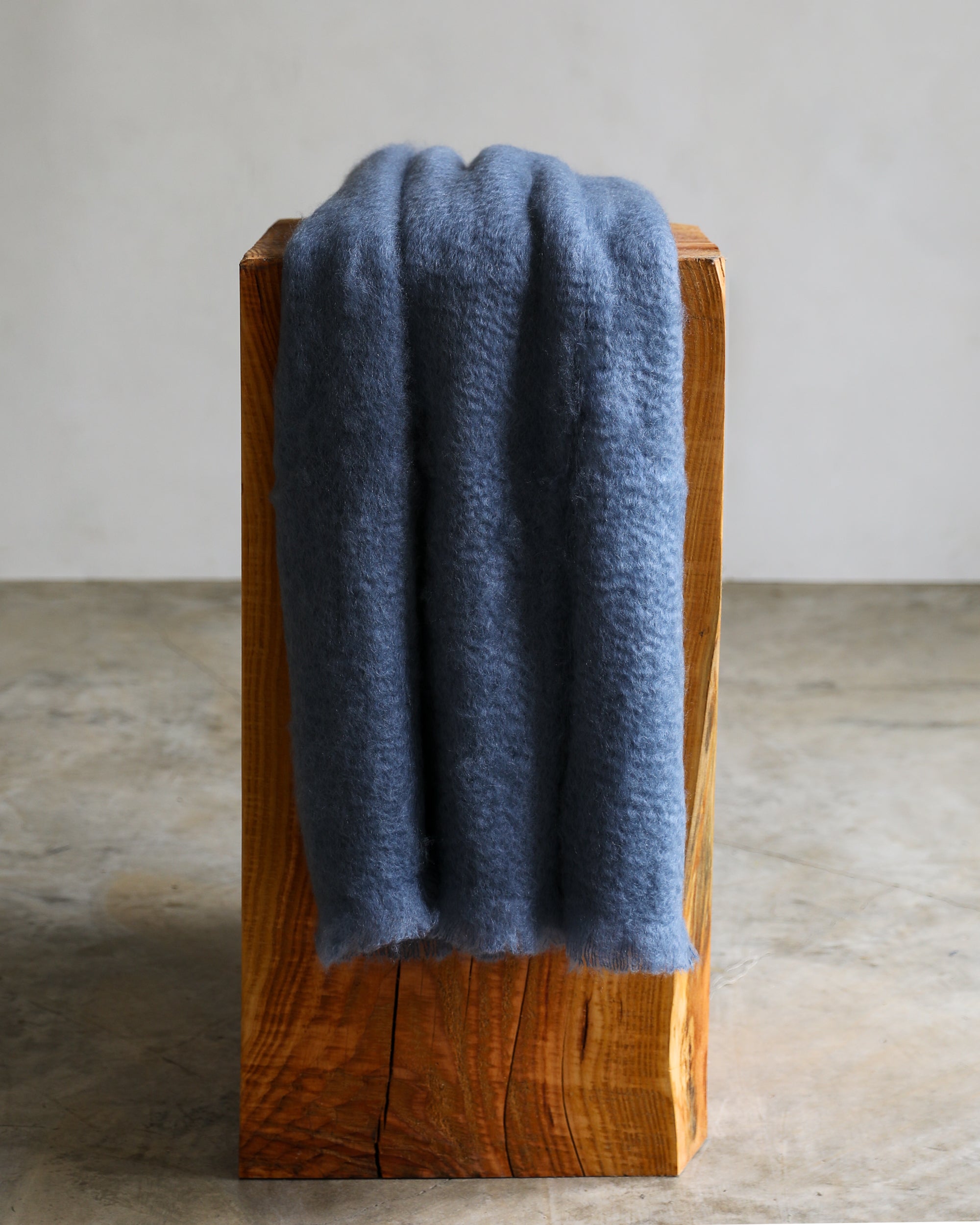 Mer Blue Mohair Throw | Haus of Hommeboys